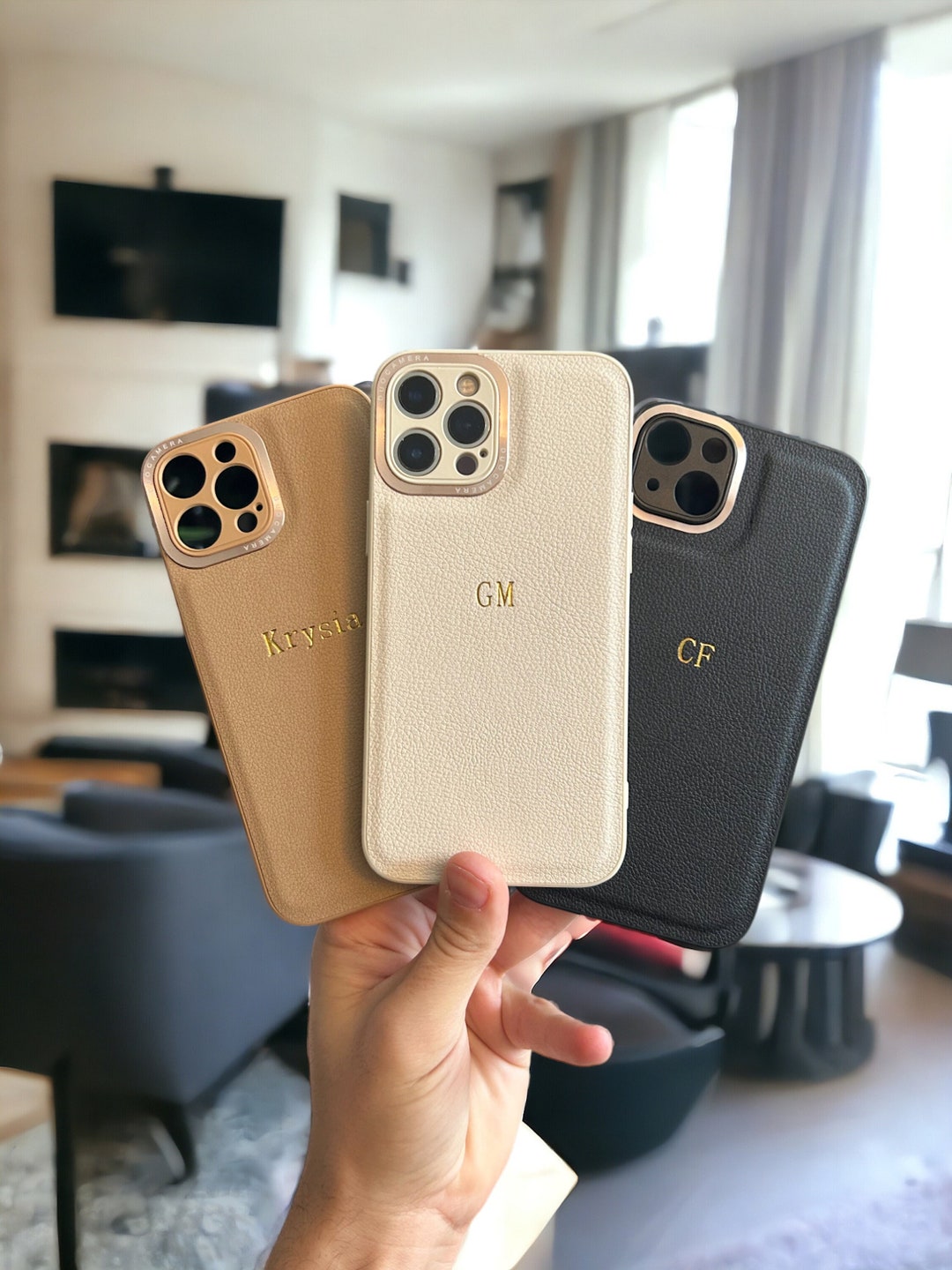 Personalised Initial Phone Case for iPhone 15 14 12 13 Pro Max Initials ...