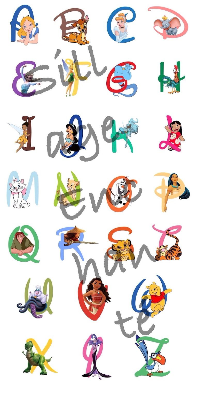 ABC Character Cross Stitch - Etsy