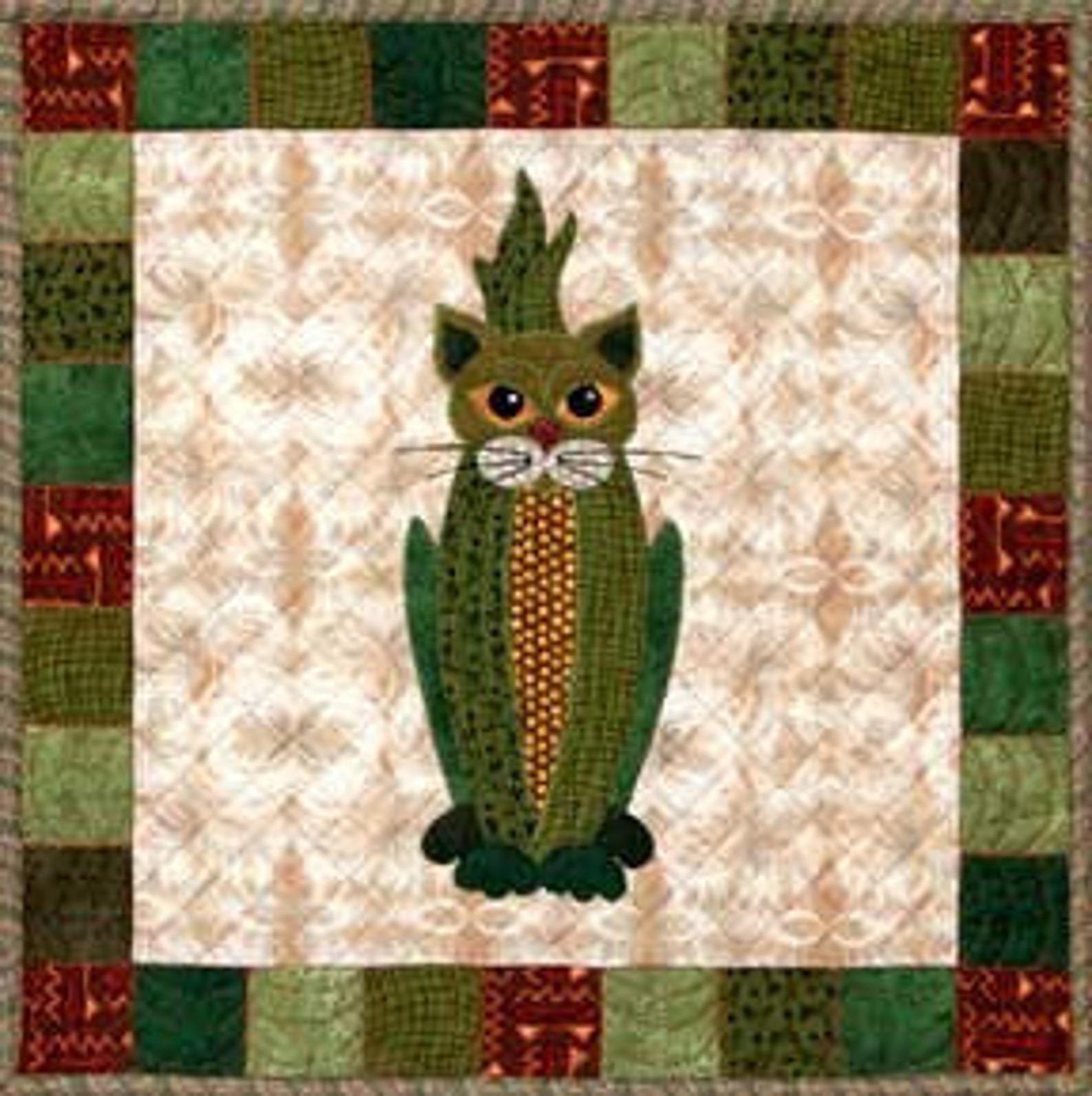 Cobby Cat by Helene Knott for Storyquilts - Etsy