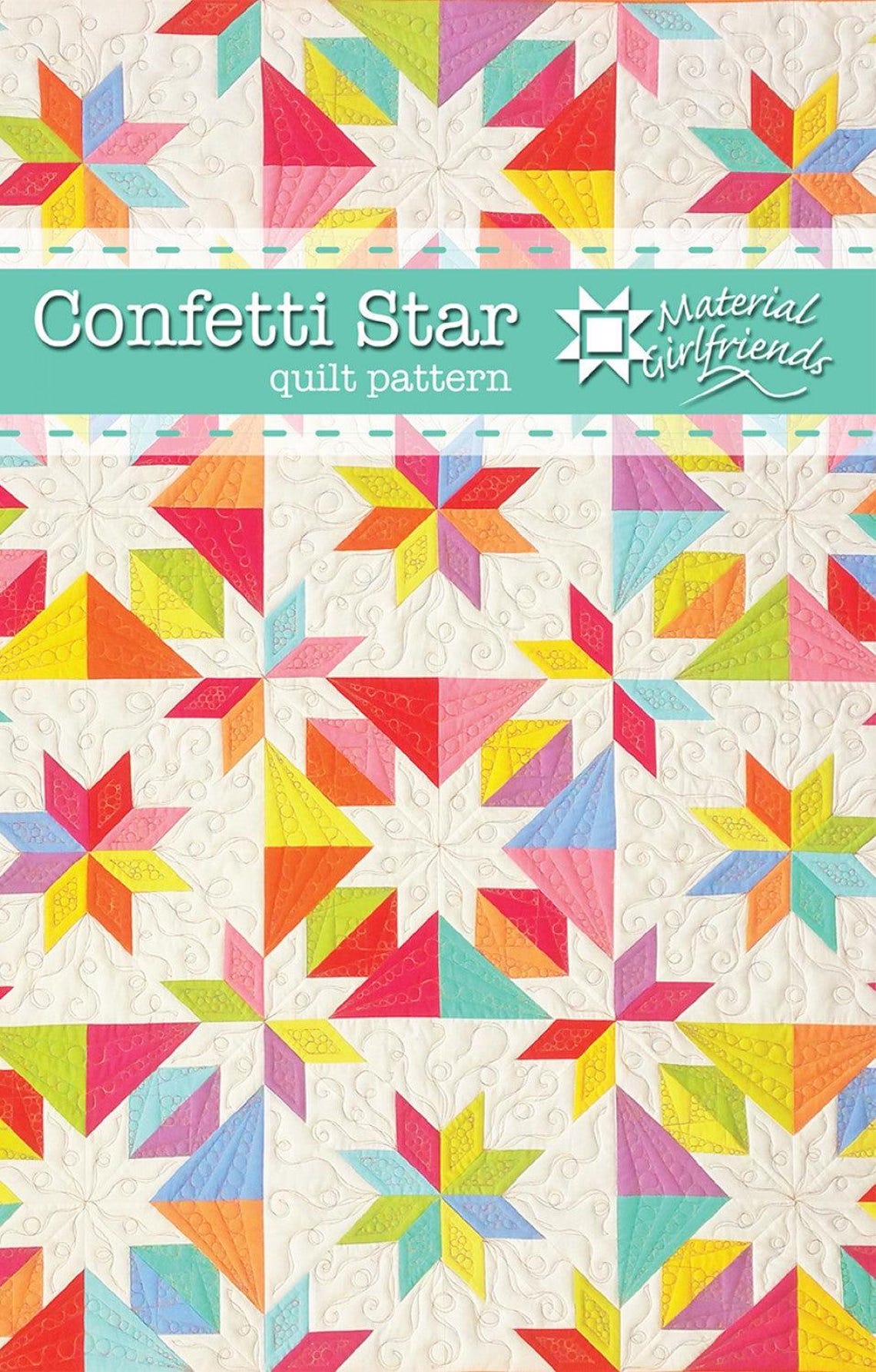 Confetti Stars by Material Girlfriends Quilt Pattern - Etsy