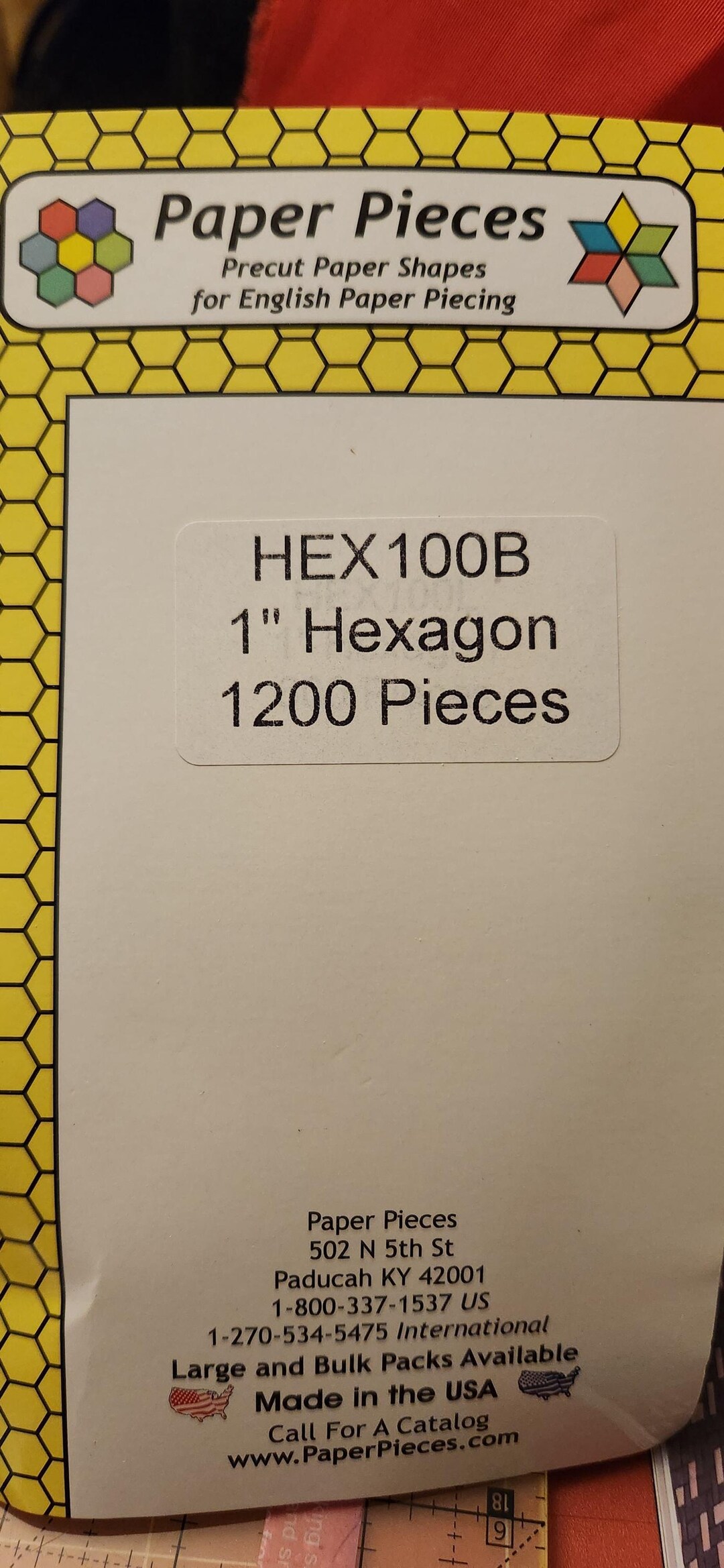 Paper Pieces 1" Hexagons. 1200 Pieces, English Paper Pieces - Etsy