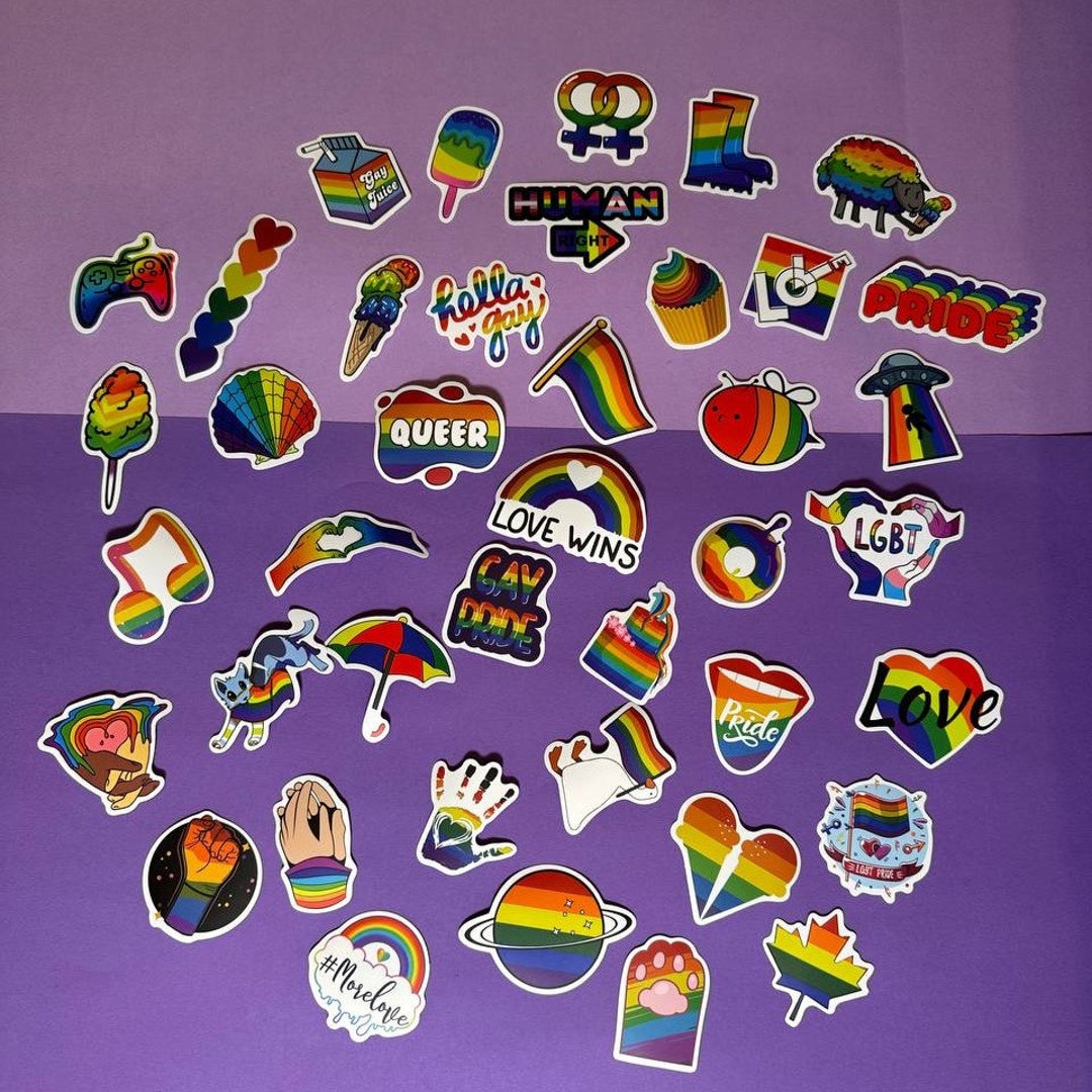 50 LGBTQ Pride Stickers Pack LGBT Stickers Bundle Pride Month Stickers ...