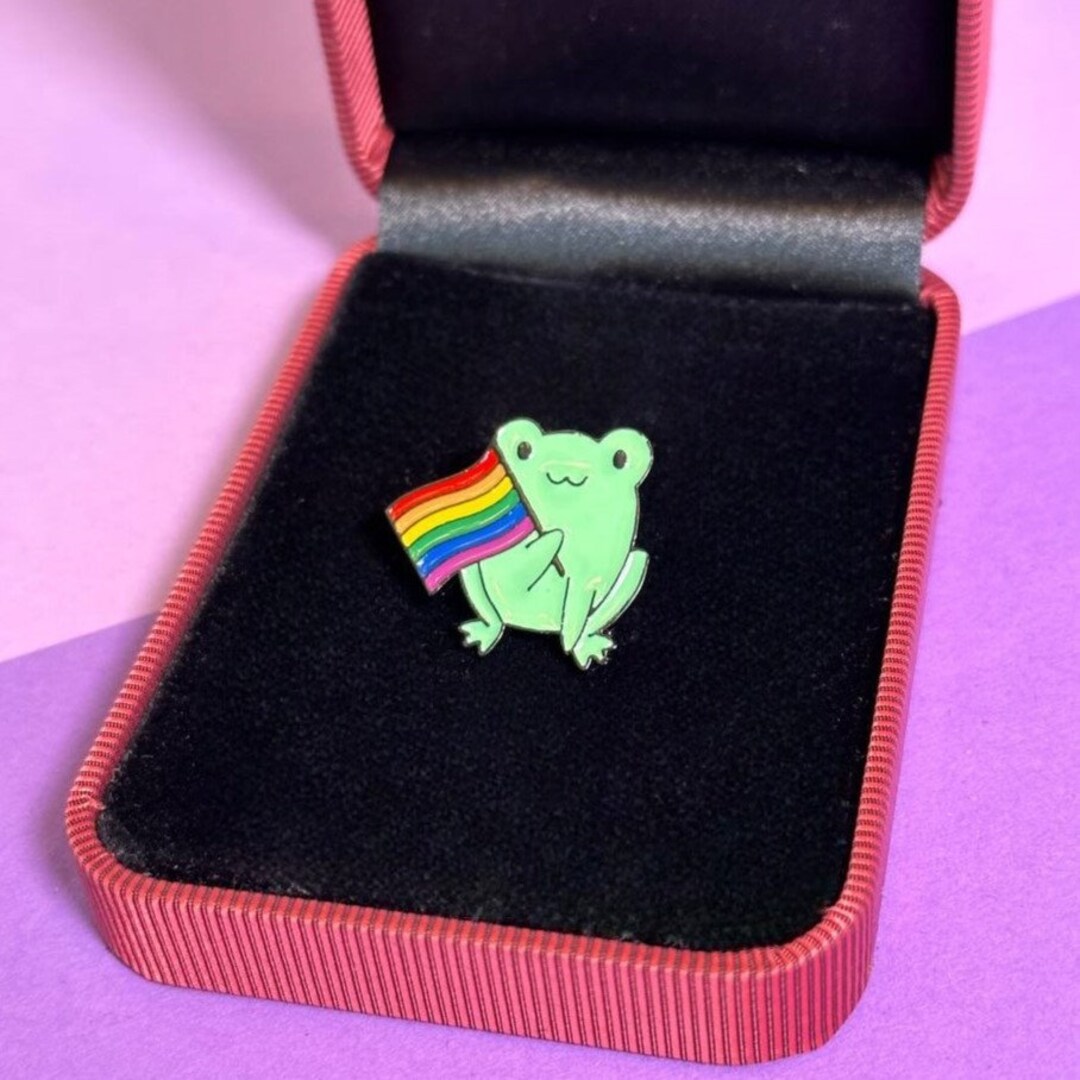 Pride Frog Enamel Pin LGBTQ Pin Pride Pin LGBT Brooch Badge Enamel Pin ...