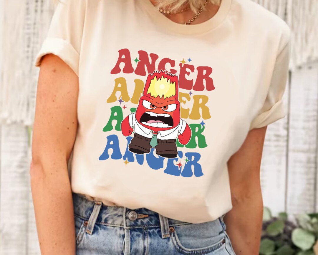 Inside Out Anger Shirt, Inside Out Anger Chracter Shirts, İnside Out 2 ...