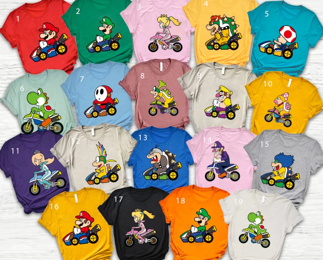 Super Mario and Friends Kart Shirt, Super Mario Personalized Shirt ...
