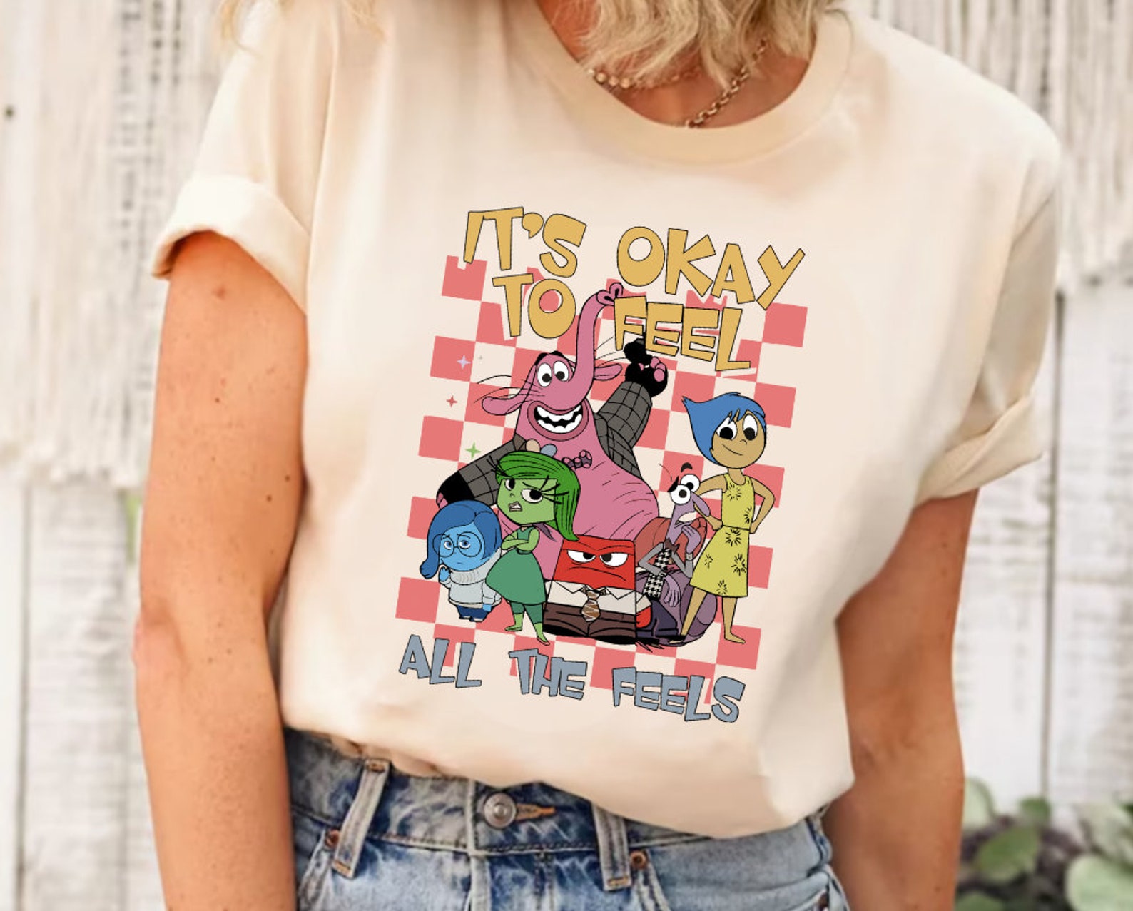 Inside Out It's Okay to Feel All the Feels Shirt, Inside Out Characters ...