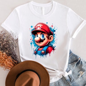 Super Mario Watercolor Shirt, Super Mario Friends Shirt, Mario ...