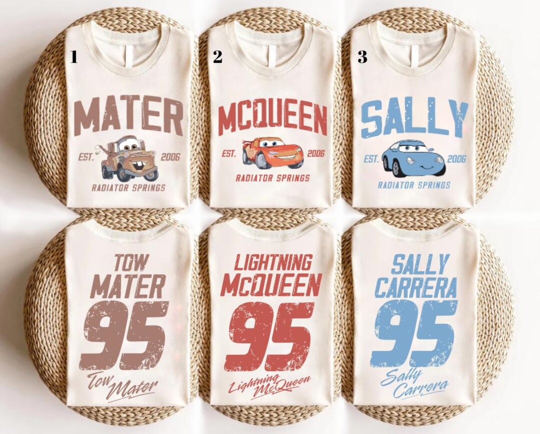 Two-sided Disney Cars Shirt, Lightning Mcqueen Cars Shirt, Cars ...