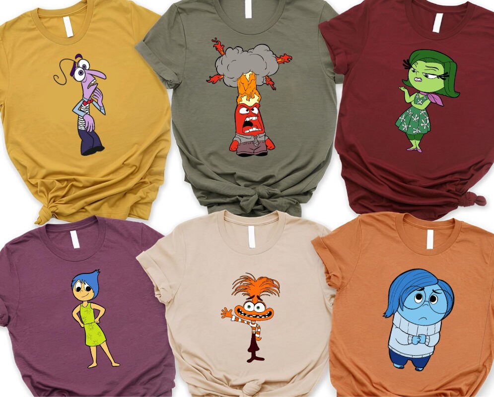 Inside Out Characters Shirts, Inside Out Shirt, Inside Out 2 Shirt ...