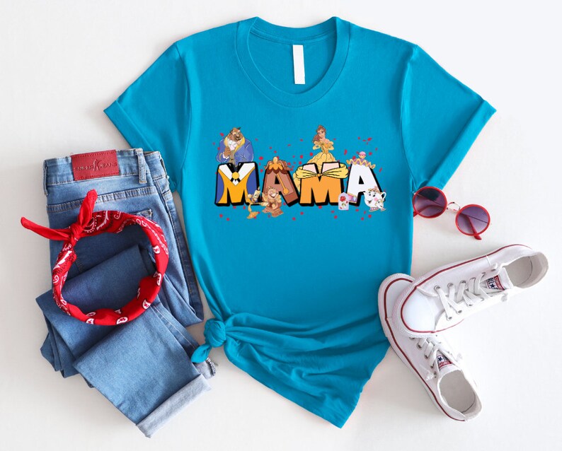Beauty and the Beast Mama Shirt, Disney Princess Gift - Etsy