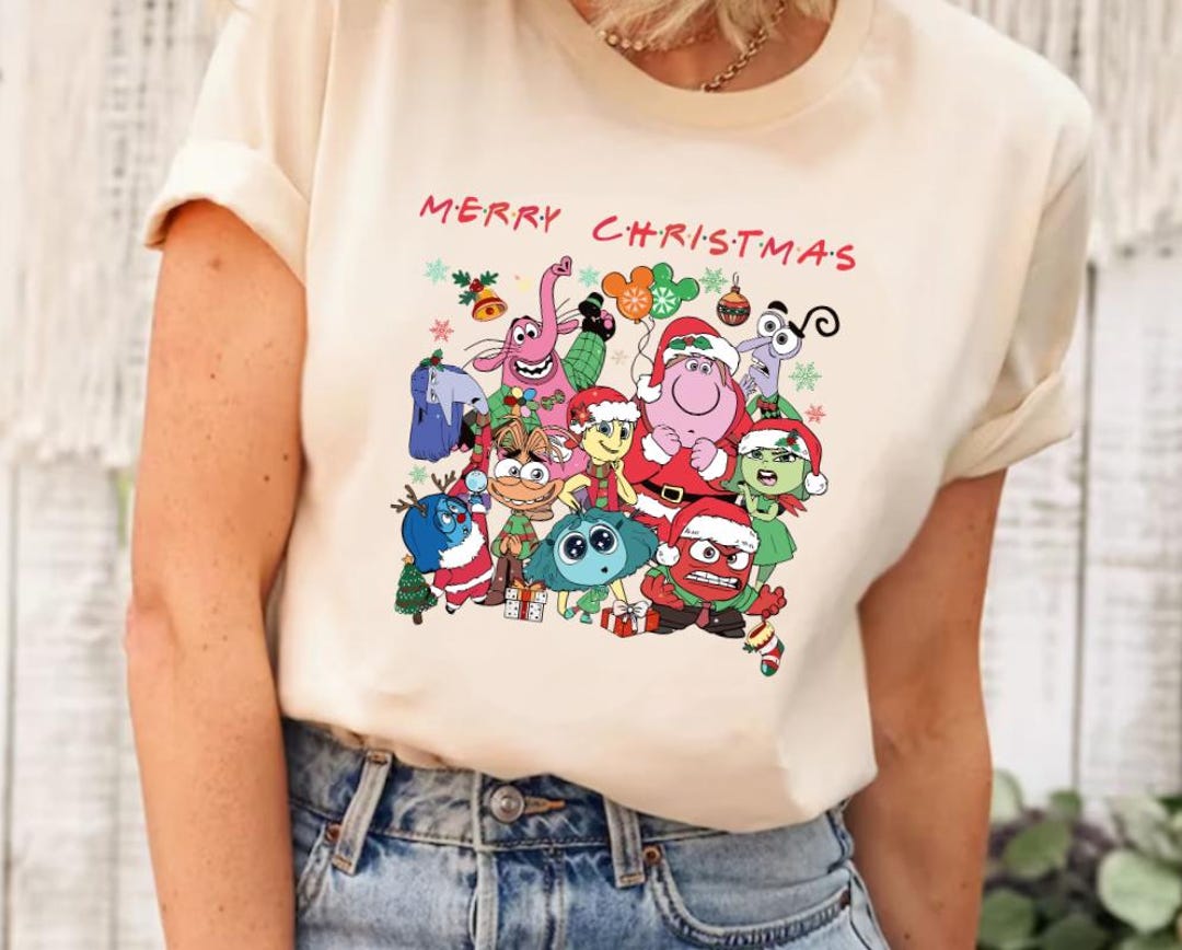Inside Out Characters Merry Christmas Shirt, Christmas Inside Out Tee ...