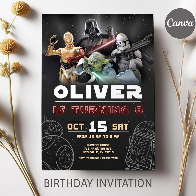 Star War Birthday Poster - Etsy