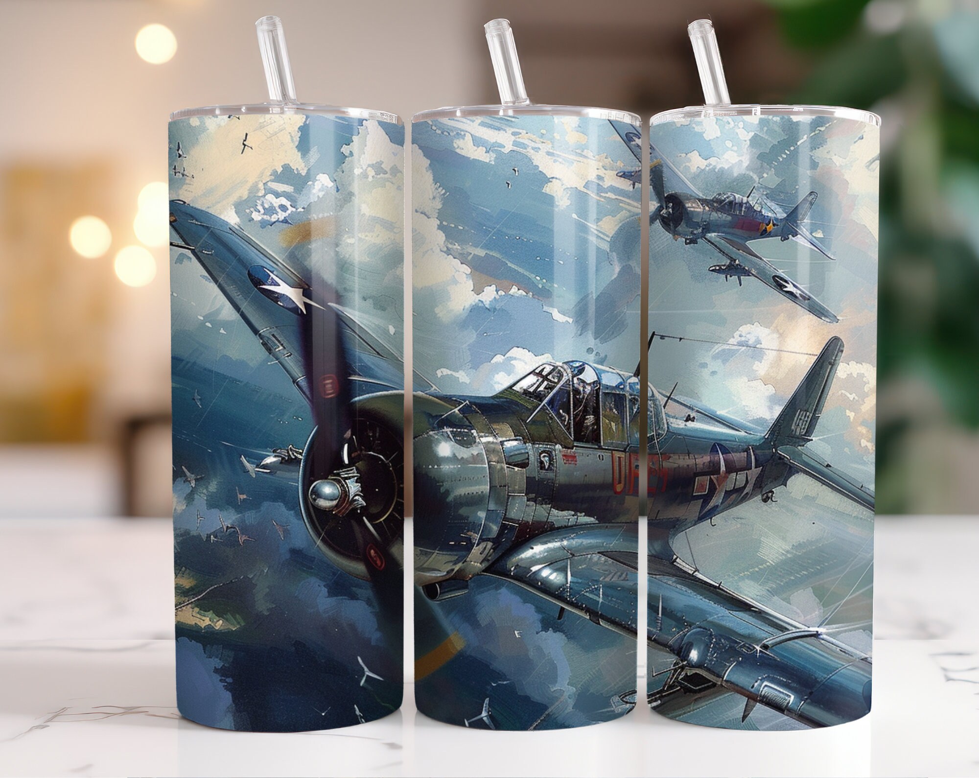 Airplane Tumbler Wrap Pilot 20oz Skinny Tumbler Sublimation Design ...