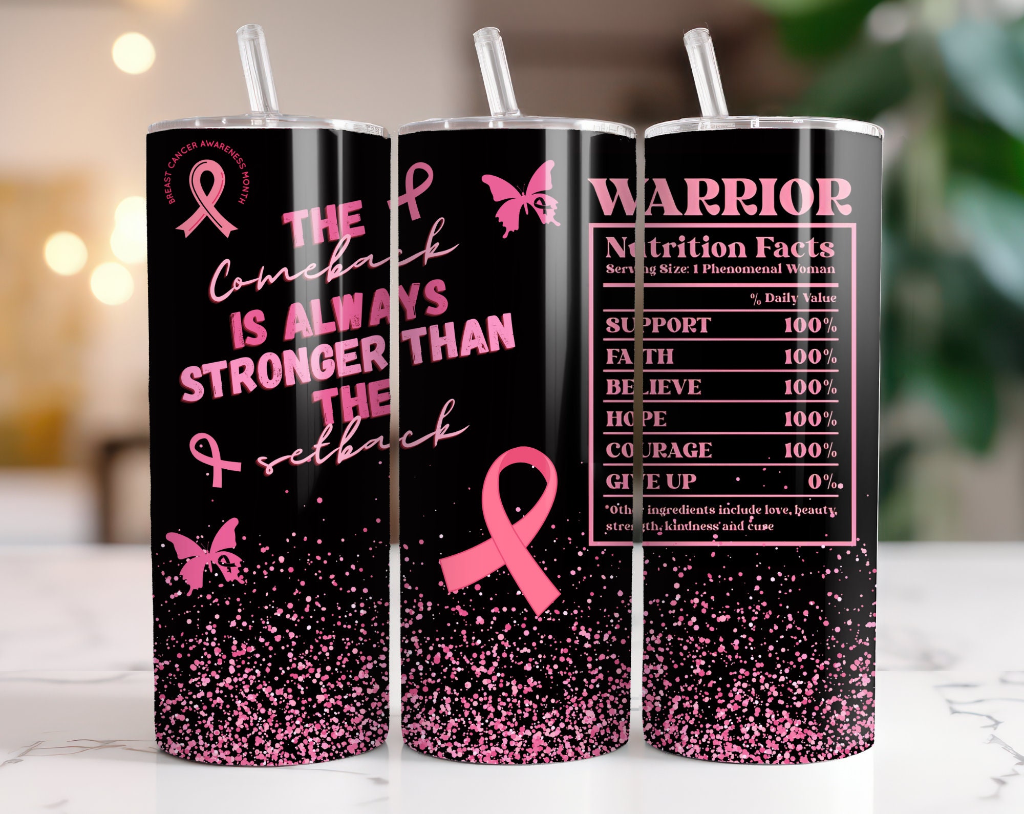 250+ Breast Cancer Tumbler Wrap Bundle 20oz Skinny Tumbler Sublimation ...