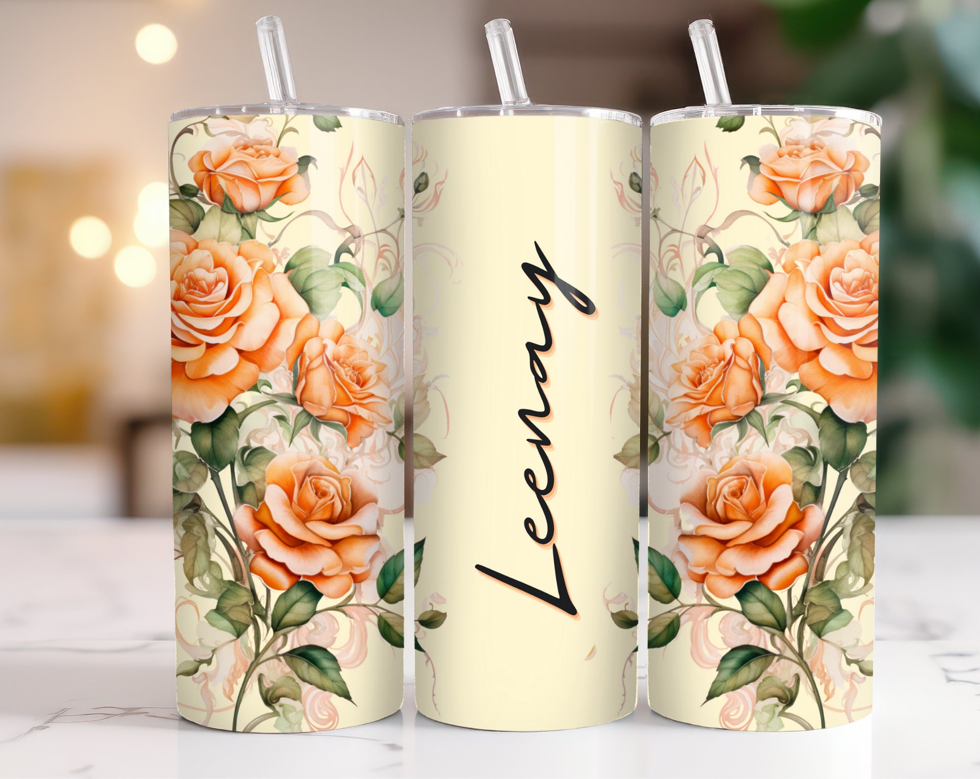 370+ Add Your Own Text Tumbler, Floral Add Your Name Tumbler, Floral ...