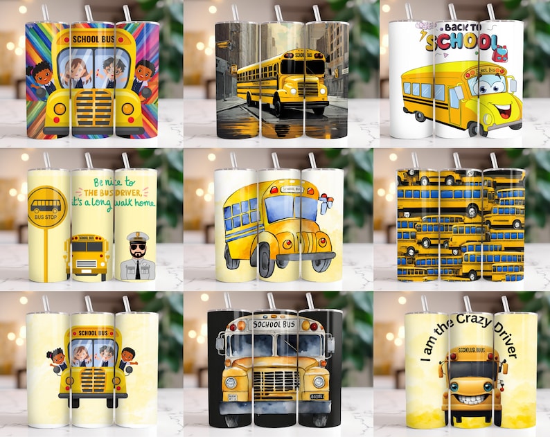 50+ School Bus Tumbler Wrap, Teacher Life Back to School, 20oz School ...