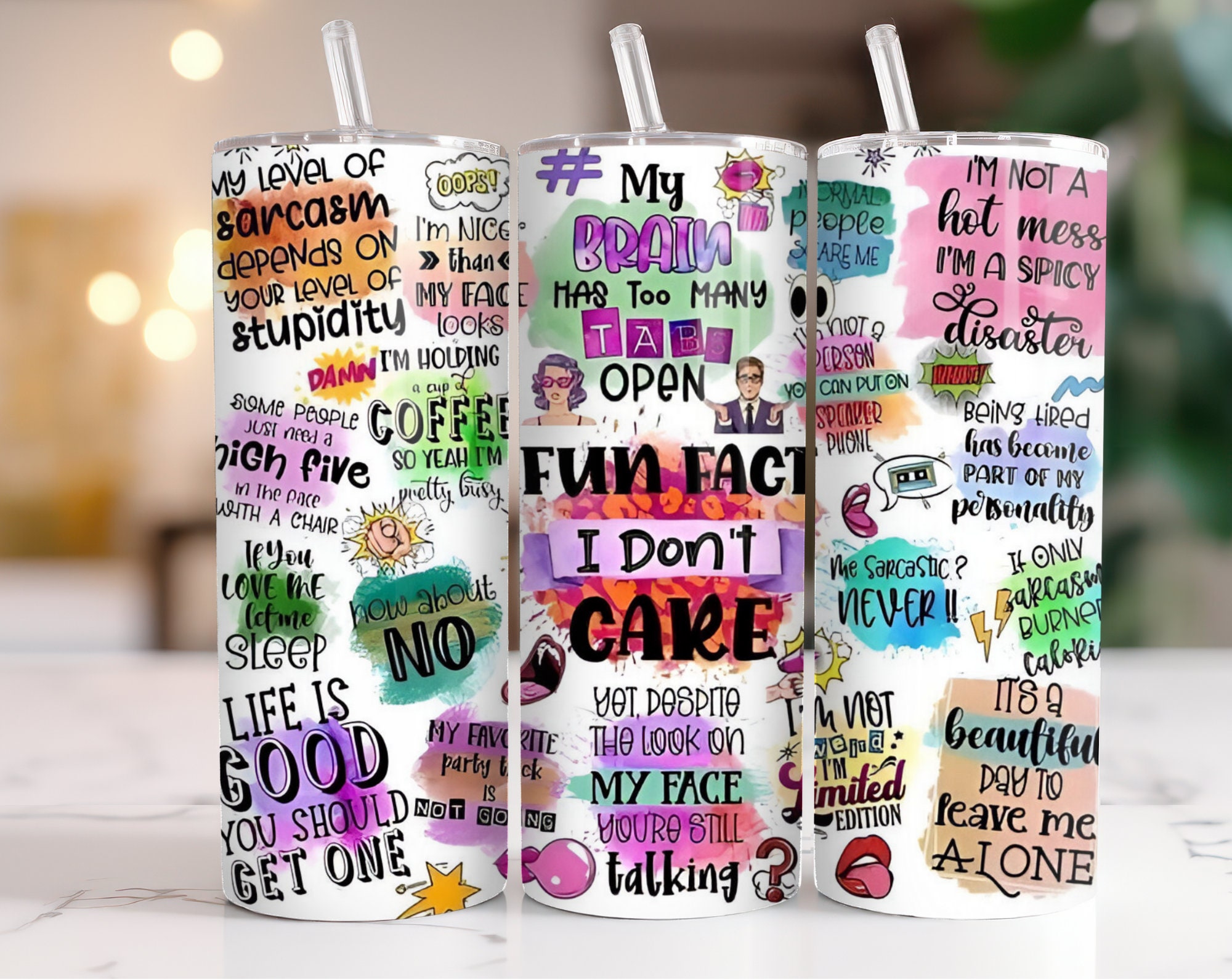 60+ Funny Tumbler Wrap Bundle Sarcastic Tumbler Wrap PNG, 20oz Skinny ...