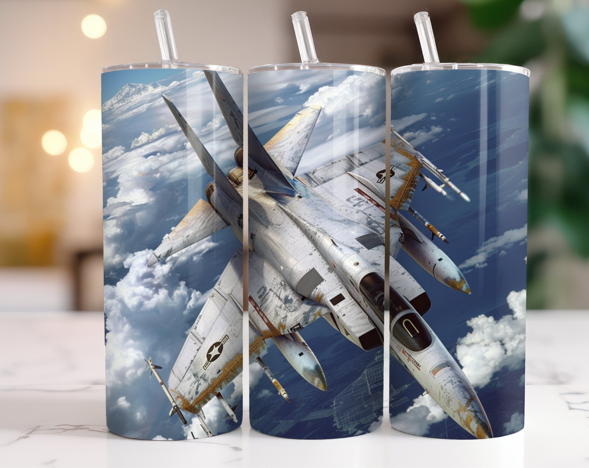 Airplane Tumbler Wrap Pilot 20oz Skinny Tumbler Sublimation Design ...