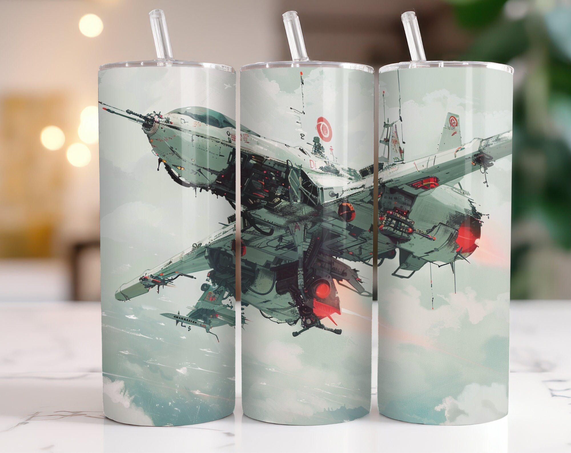 Airplane Tumbler Wrap Pilot 20oz Skinny Tumbler Sublimation Design ...
