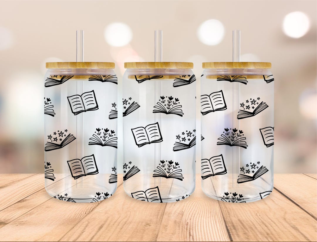 16 Oz Books Libbey Glass Wrap, Book With Girl Can Wrap Png Book Lover ...