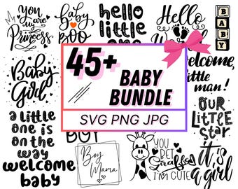 Baby SVG Bundle, Baby Shower SVG, Newborn SVG Bundle, Baby Quote Bundle ...