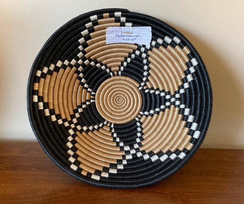African Wall Basket, Rwanda Basket, Woven Bowl, Natural Sisal Fiber ...