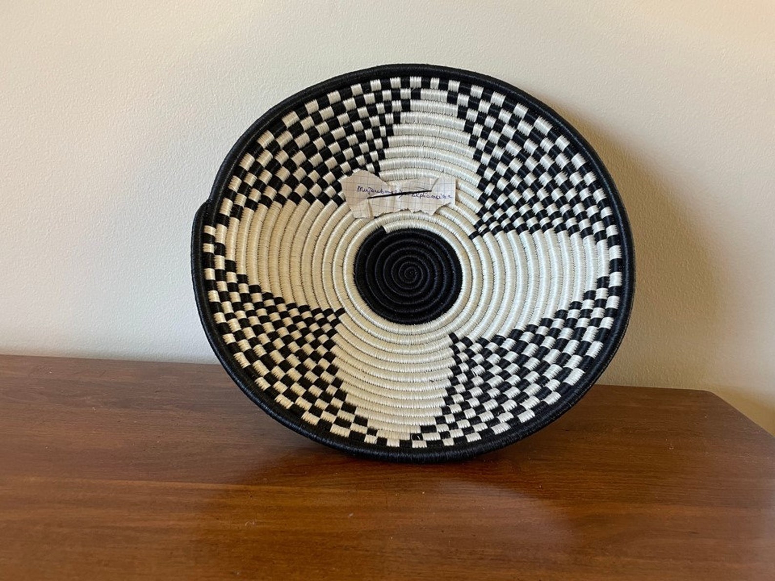 African Wall Basket, Rwanda Basket, Woven Bowl, Natural Sisal Fiber ...