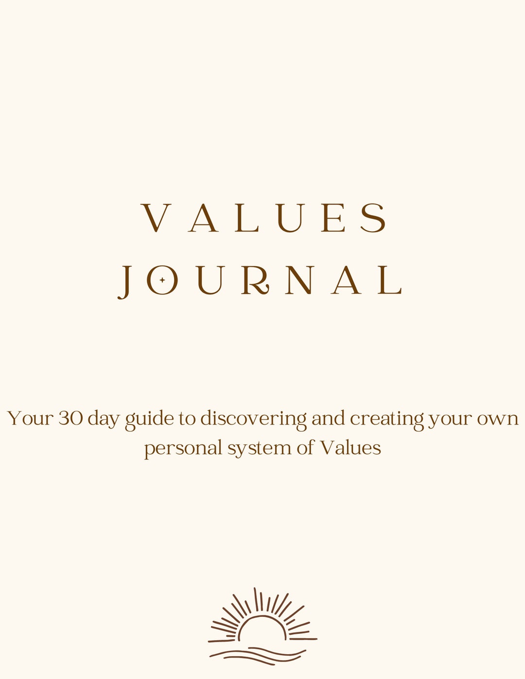 Personal Values Prompt Journal - Etsy