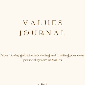 Personal Values Prompt Journal - Etsy