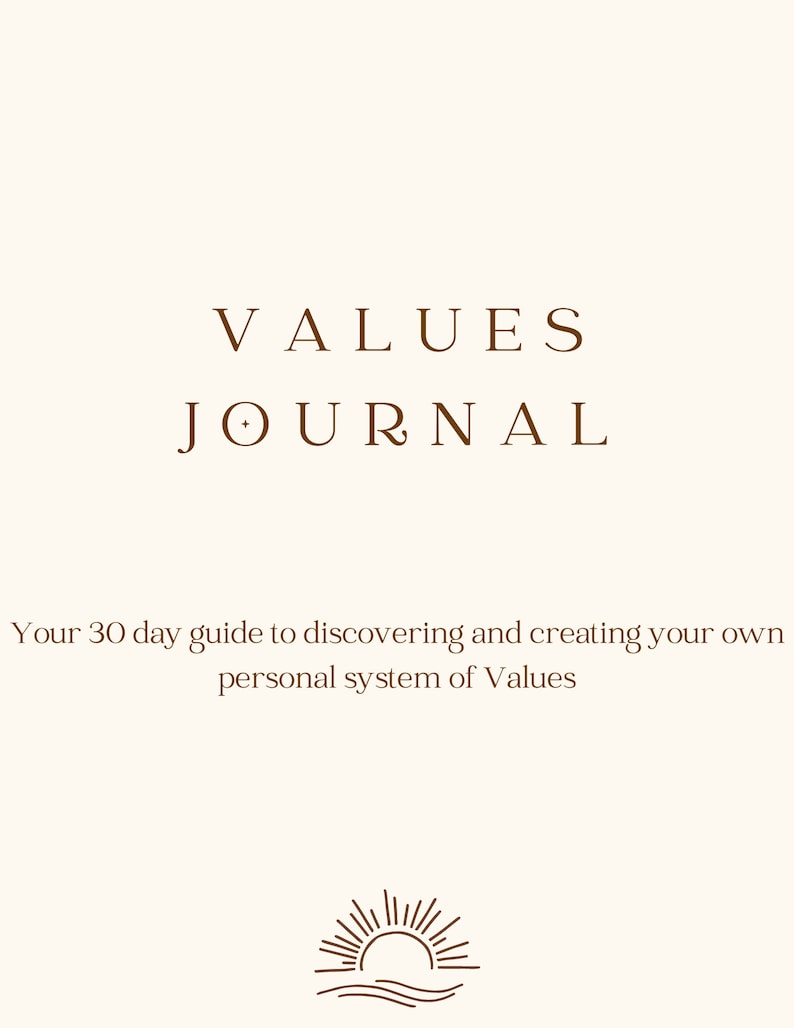 Personal Values Prompt Journal - Etsy