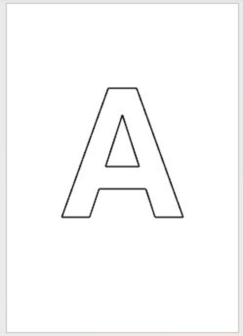 A4 Alphabet A to Z & 1 to 9, Printable Download - Etsy