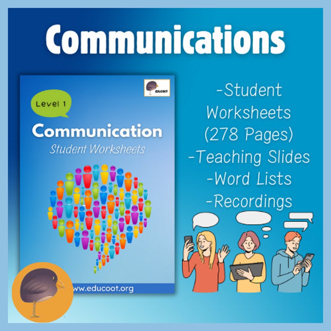 Level 1 Communications Student Worksheets and Teaching Slides - Etsy