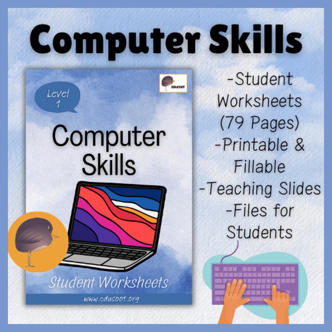 Level 1 Computer Skills Student Worksheets & Teaching Slides - Etsy