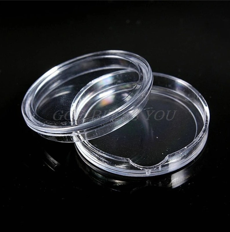 Set of 10 Compact Clear Plastic Coin Capsules for Small Round Coins - Etsy