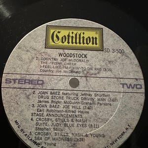 Vintage Woodstock Soundtrack, 3 Vinyl Album/record Set,various Artists ...