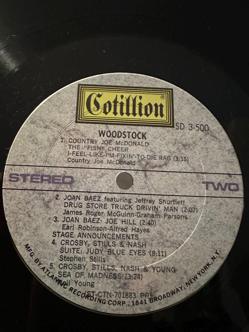 Vintage Woodstock Soundtrack, 3 Vinyl Album/record Set,various Artists ...