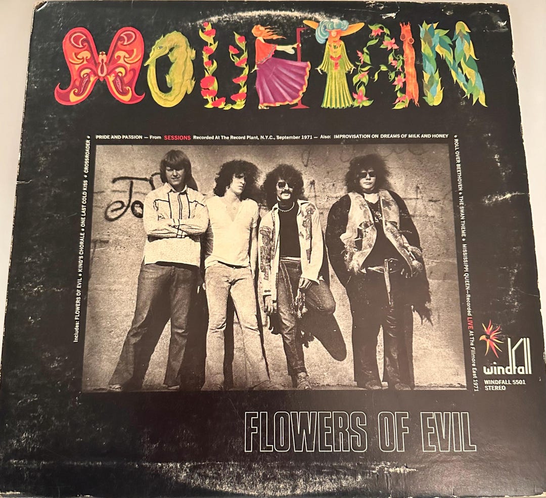 Mountain, Flowers of Evil, Vinyl Album/record, Windfall Records, 1971 ...