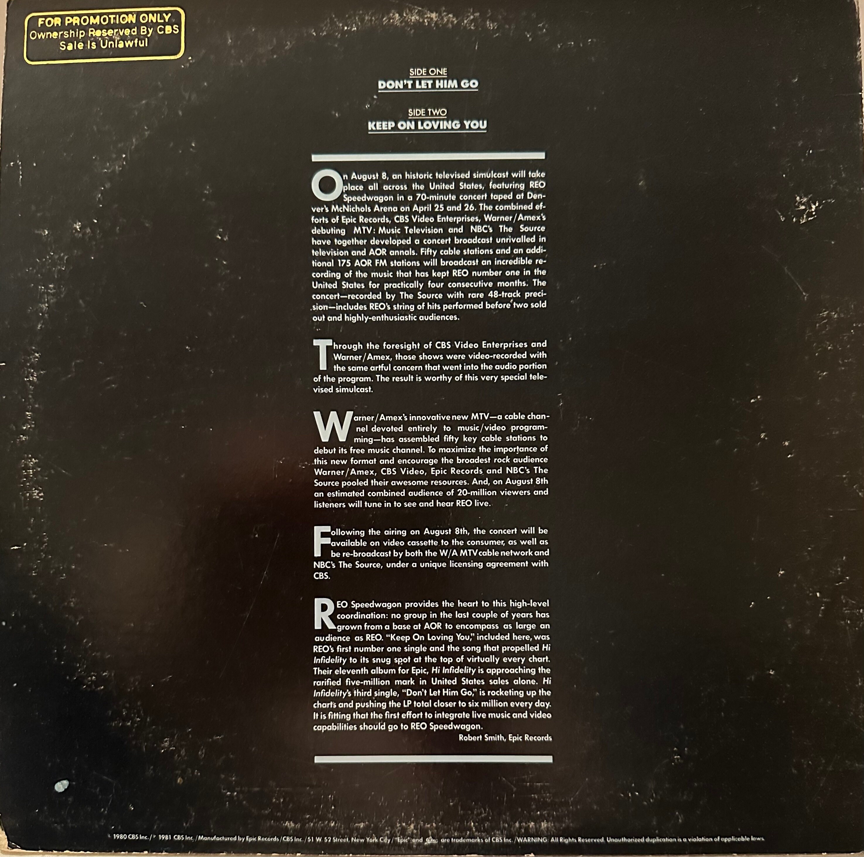 REO Speedwagon,live and in Color Hi Infidelity,live in Concert ...