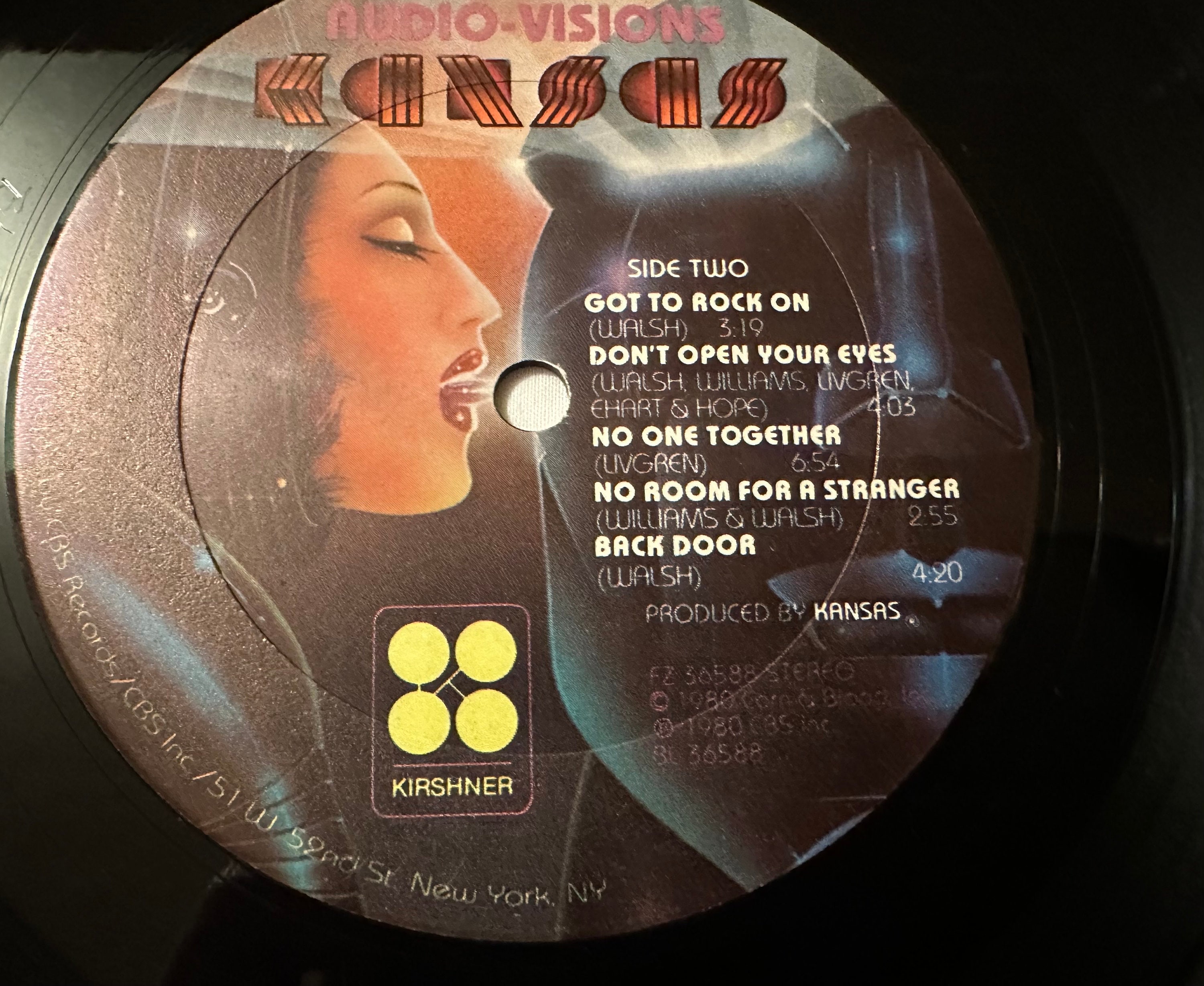 Kansas, Audio Visions, Vinyl Album/record, CBS Records 1980, AL 36588 ...