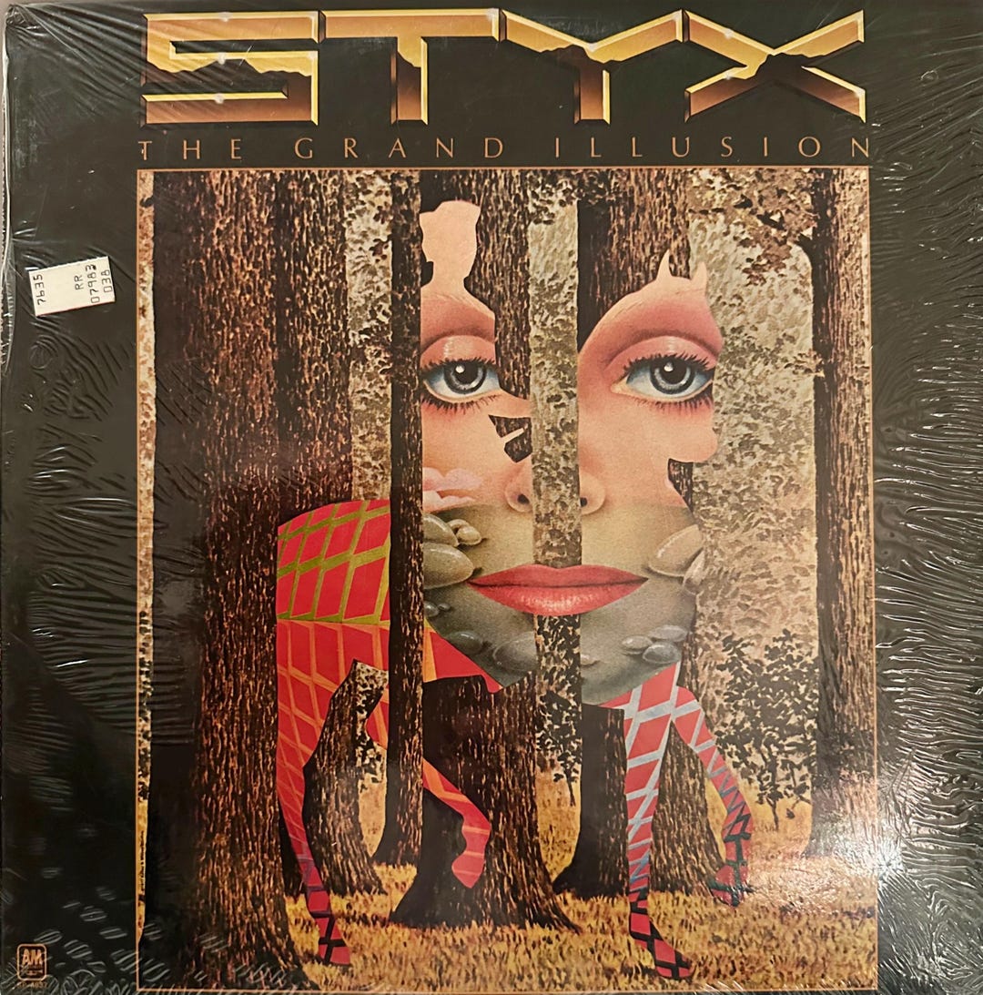 Styx, the Grand Illusion, Vinyl Album/record With Original Poster, A&M ...