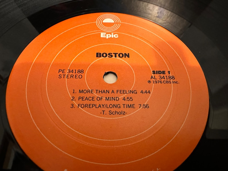 Boston ,vinyl Album/lp, Self Titled,al34188, Epic Records 1976 - Etsy