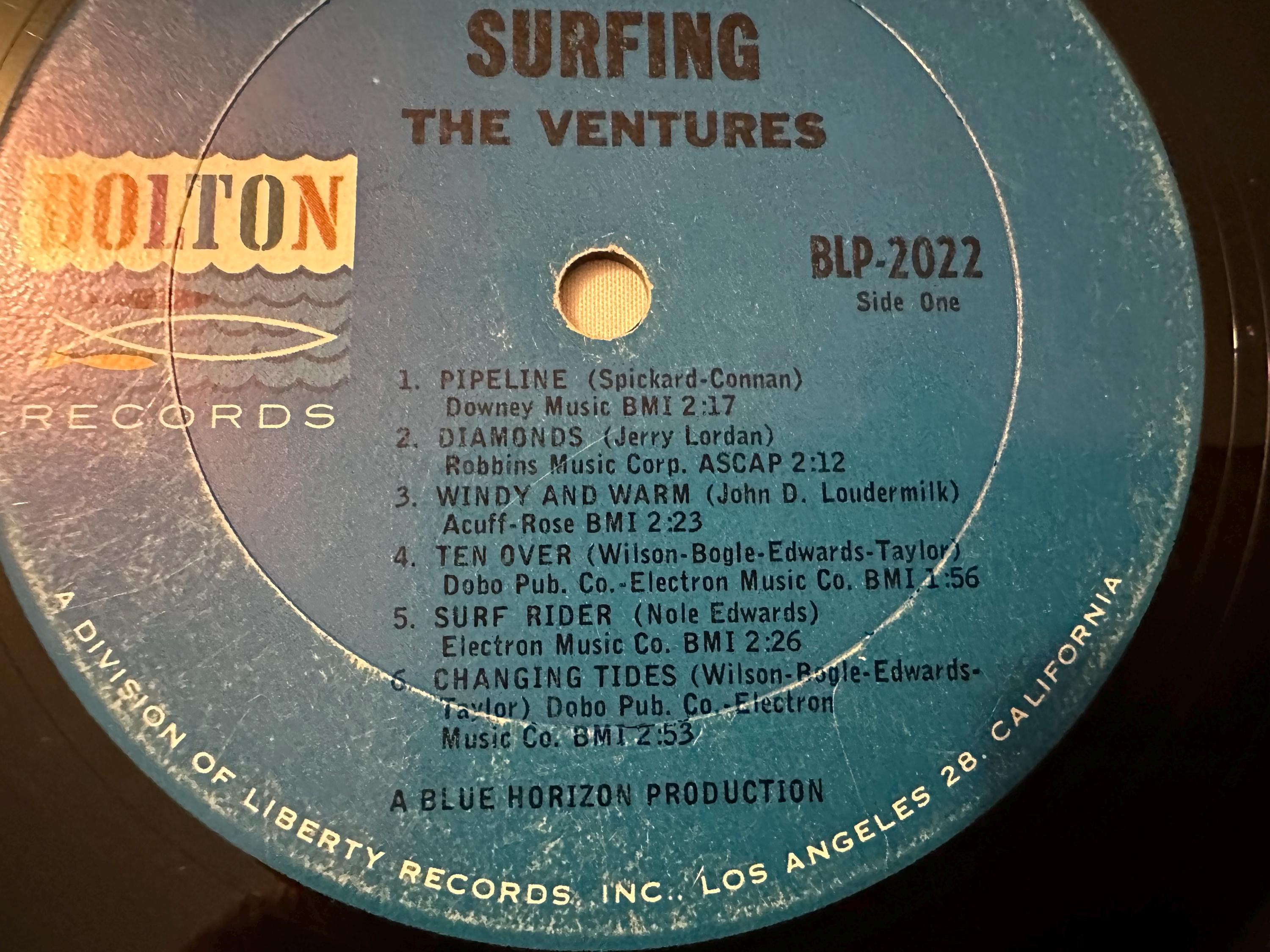The Ventures, Surfing, Vinyl Album/record, Dolton Records, BLP 2023 - Etsy