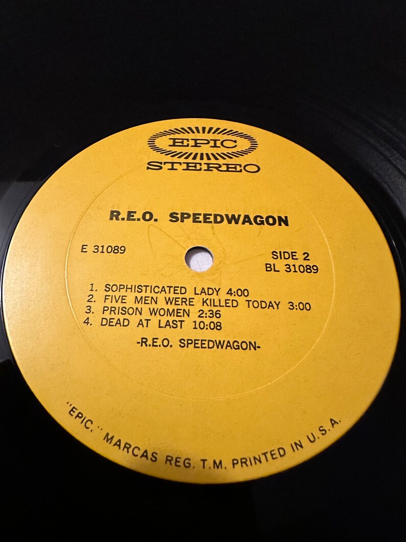 REO Speedwagon,self Titled Vinyl Album/record, Epic Records 1968, E ...