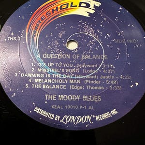 The Moody Blues, A Question of Balance, Vinyl Album/record, Decca ...