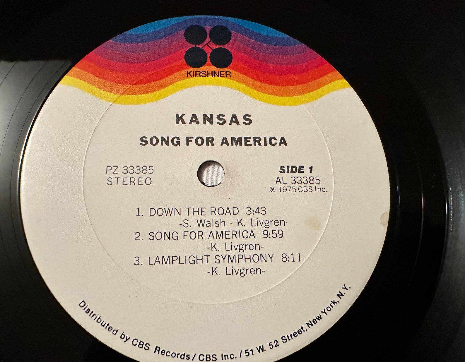 Kansas, Song for America, Vinyl Album/record, BL 33315,CBS Records 1975 ...