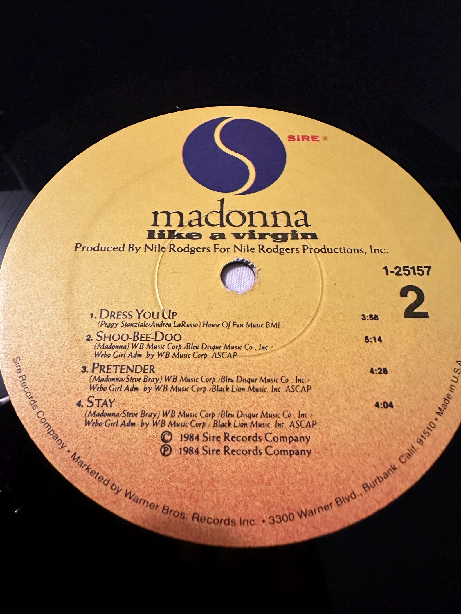 Madonna, Like a Virgin, Vinyl Album/record, Warner Brothers Records ...