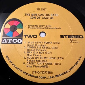 The New Cactus Band, Son of a Cactus, Vinyl Album/record, Atco Records ...