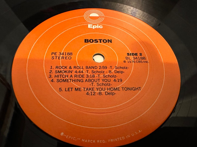 Boston ,vinyl Album/lp, Self Titled,al34188, Epic Records 1976 - Etsy