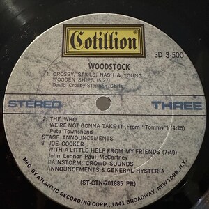 Vintage Woodstock Soundtrack, 3 Vinyl Album/record Set,various Artists ...