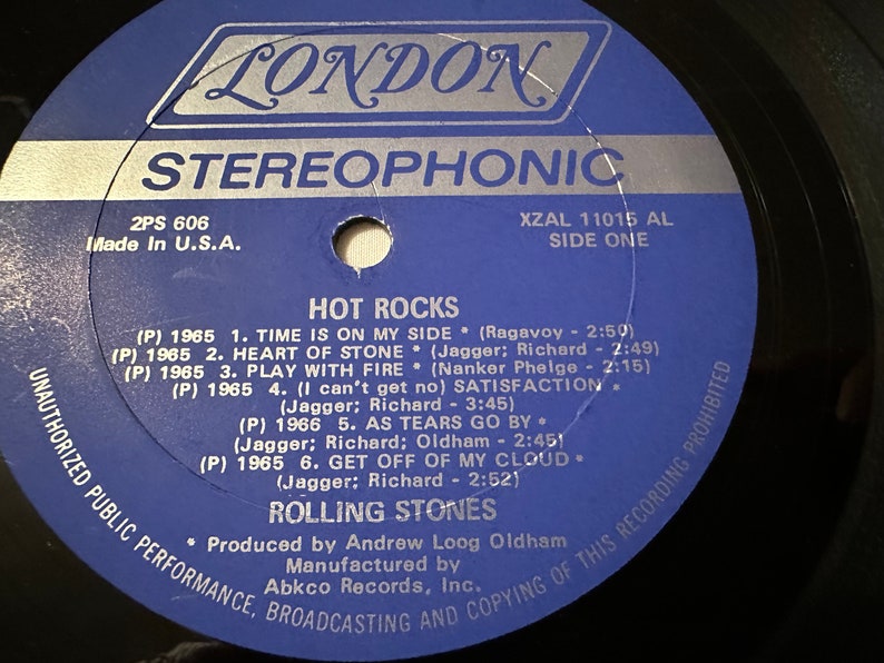 Rolling Stones ,hot Rocks 1964-1971, Double Album, XZ-AL11015AL, Abkco ...